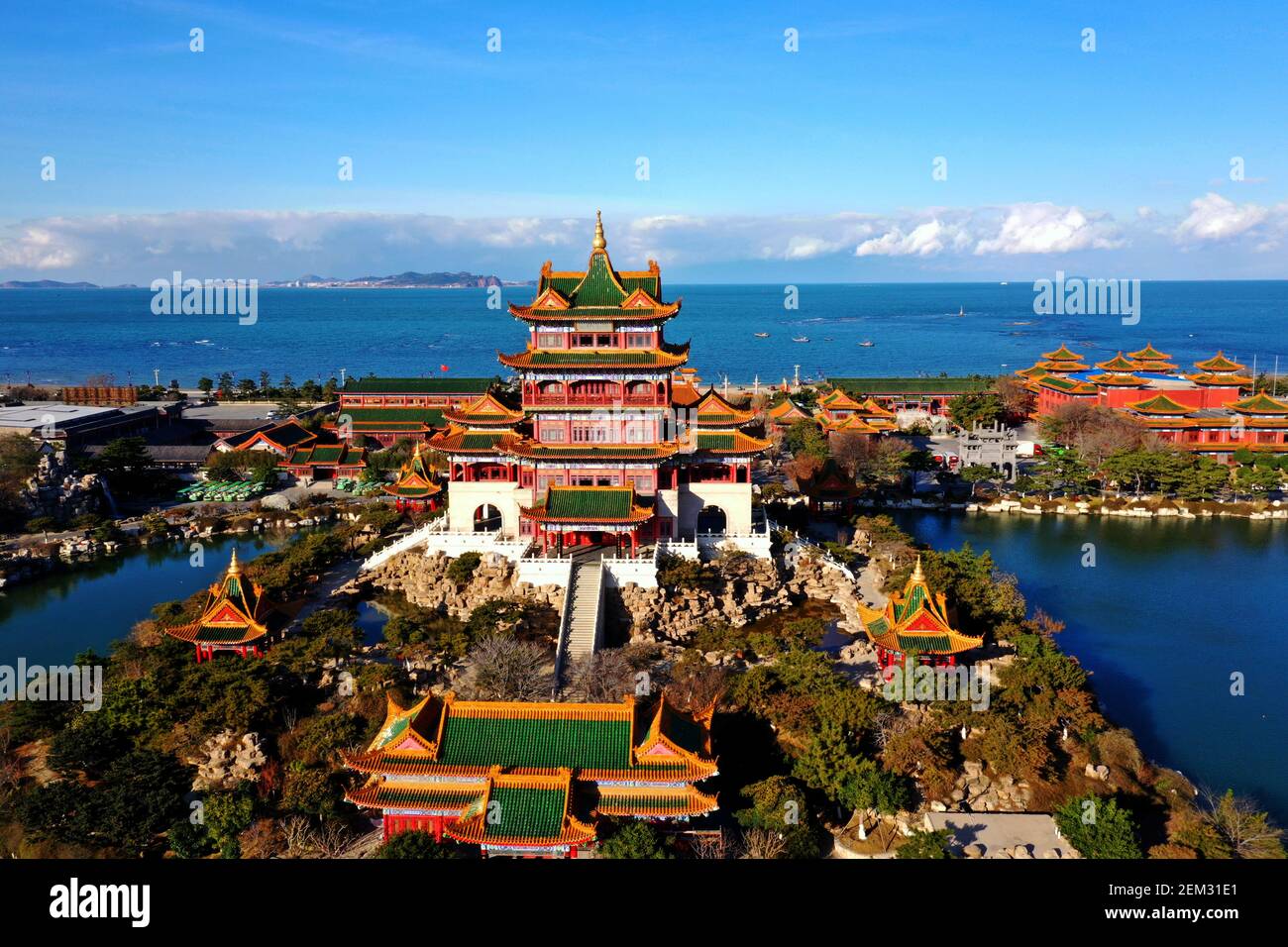 Shandong, CHINA-On November 30, 2020, penglai District, Yantai city ...