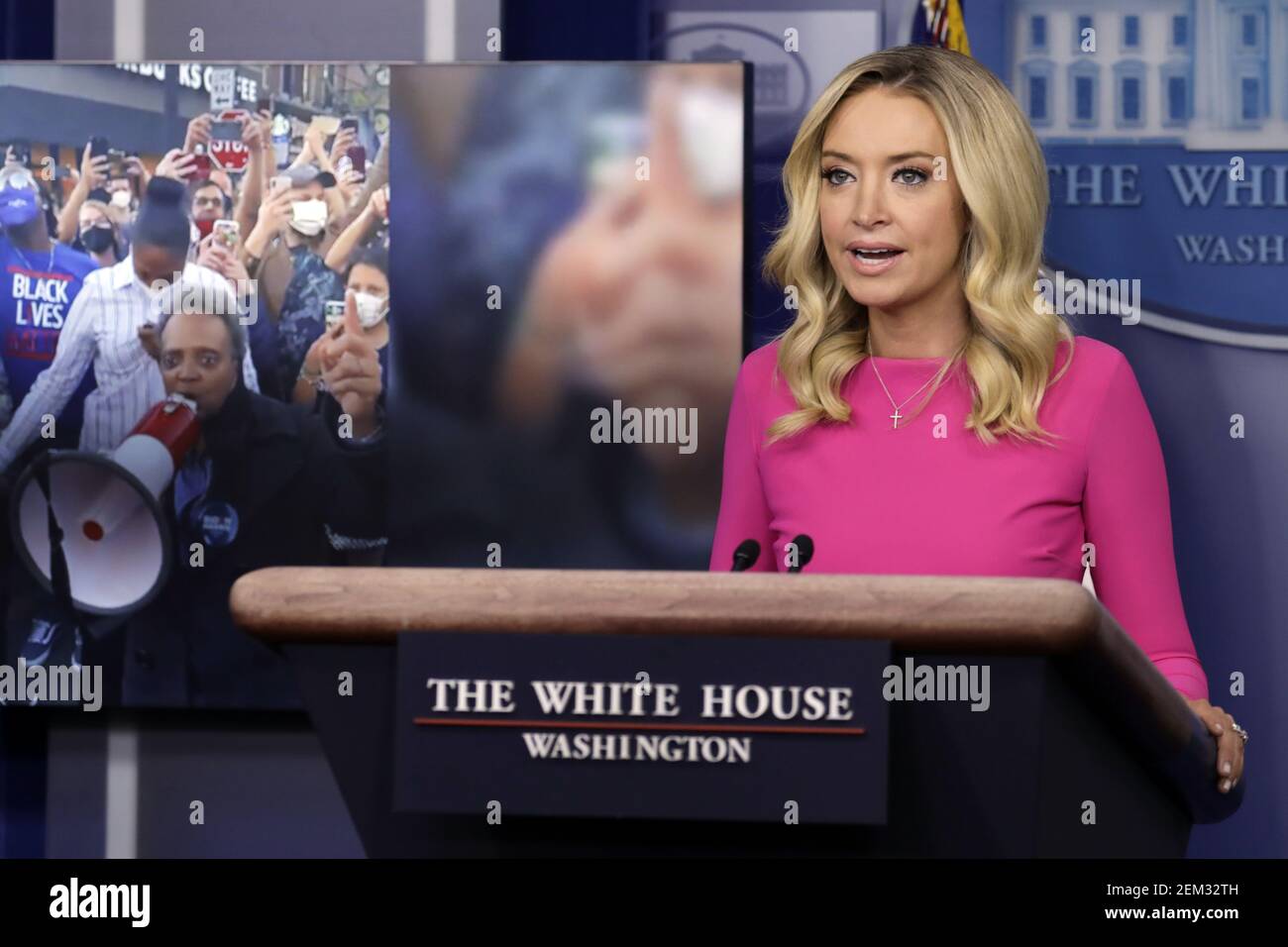 White House Press Secretary Kayleigh McEnany speaks during a daily ...