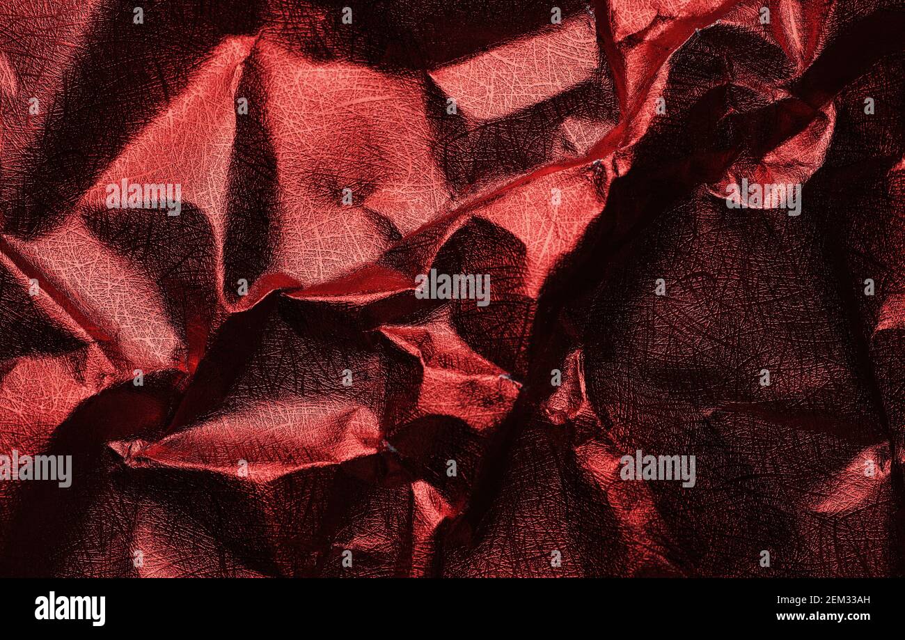 Background of crumpled red metal sheet Stock Photo - Alamy