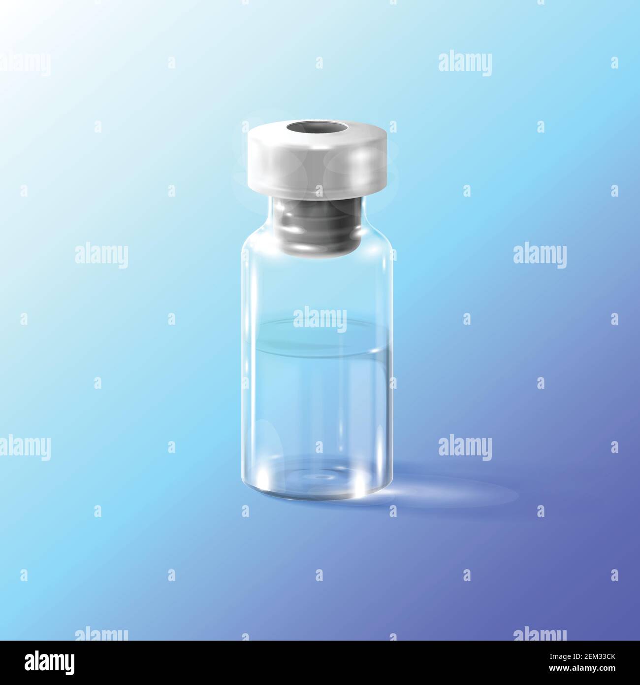 vector image of a medical drug in a glass bottle with a rubber stopper ...