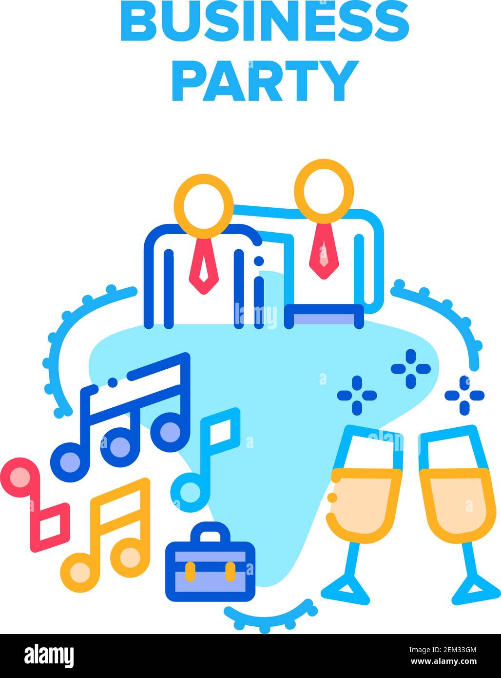 Business Party Vector Concept Color Illustration Stock Vector Image ...