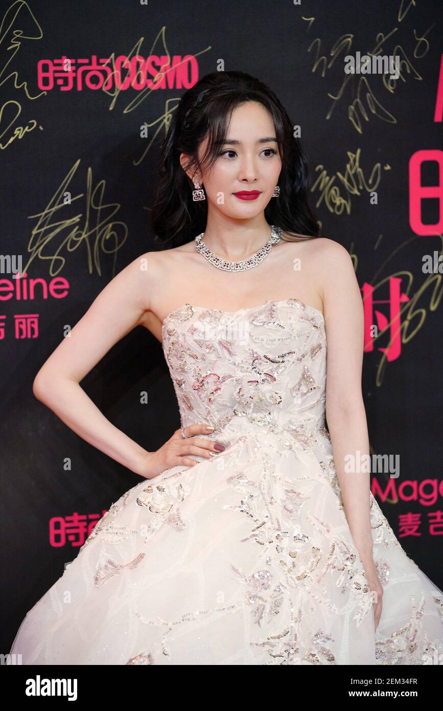 Chinese actress and singer Yang Mi attends the Cosmo fashion event in ...