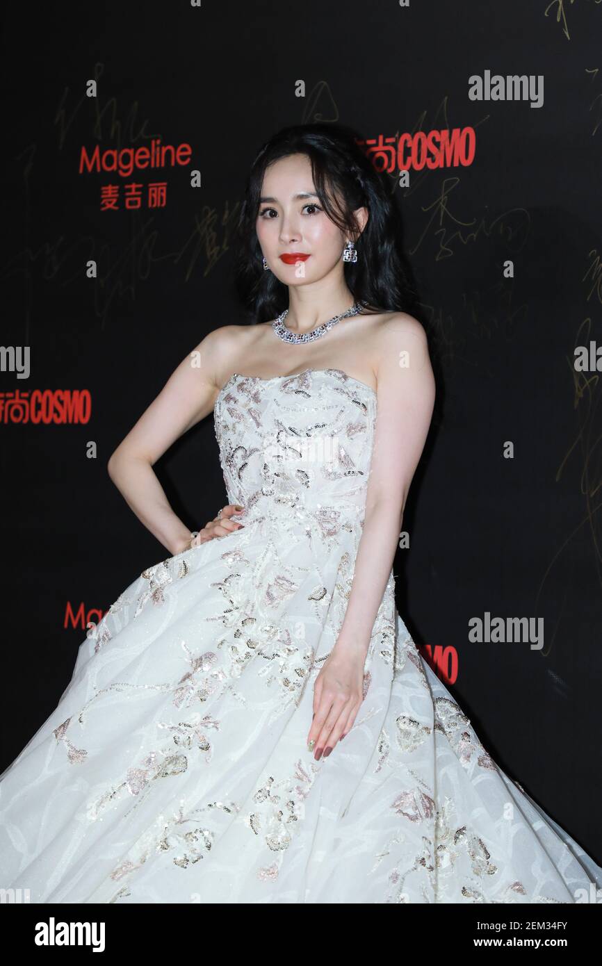 Chinese actress and singer Yang Mi attends the Cosmo fashion event in ...
