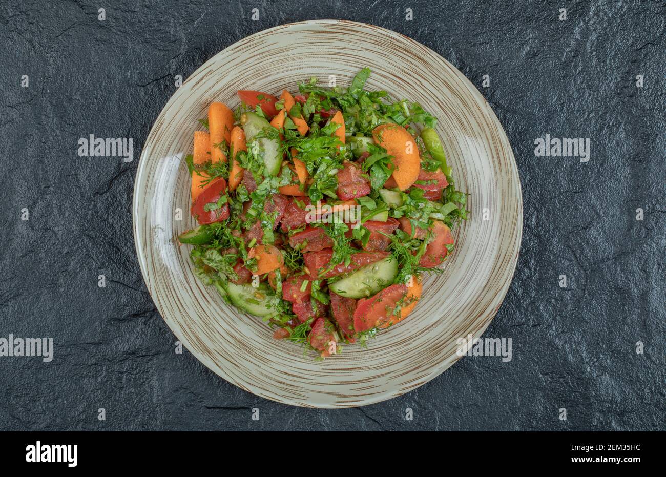 Vegetable salad carrot cucumber hi-res stock photography and images - Alamy