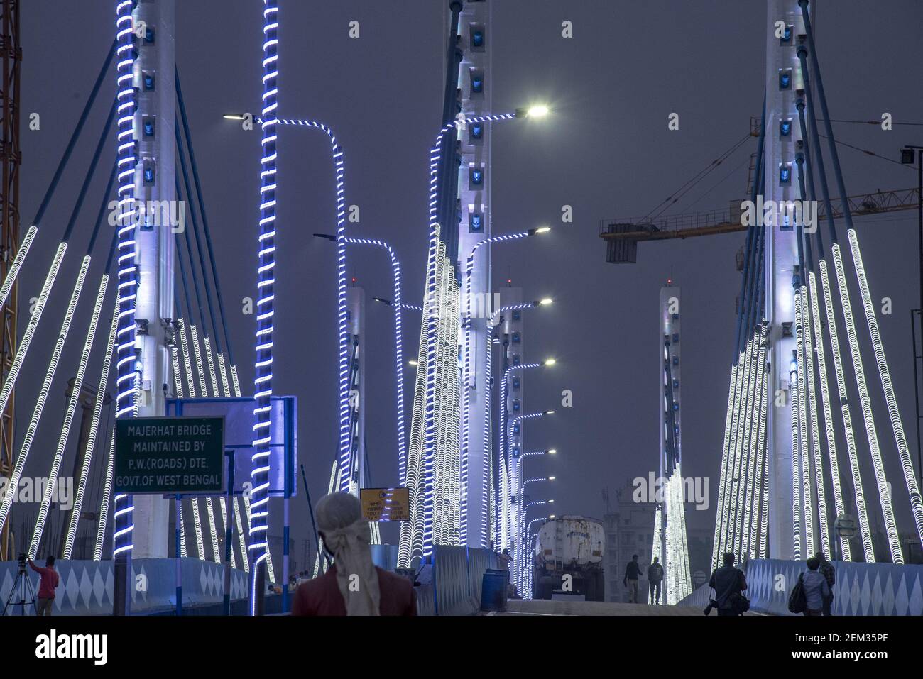 Different view of newly built Majerhat bridge just on the penultimate ...