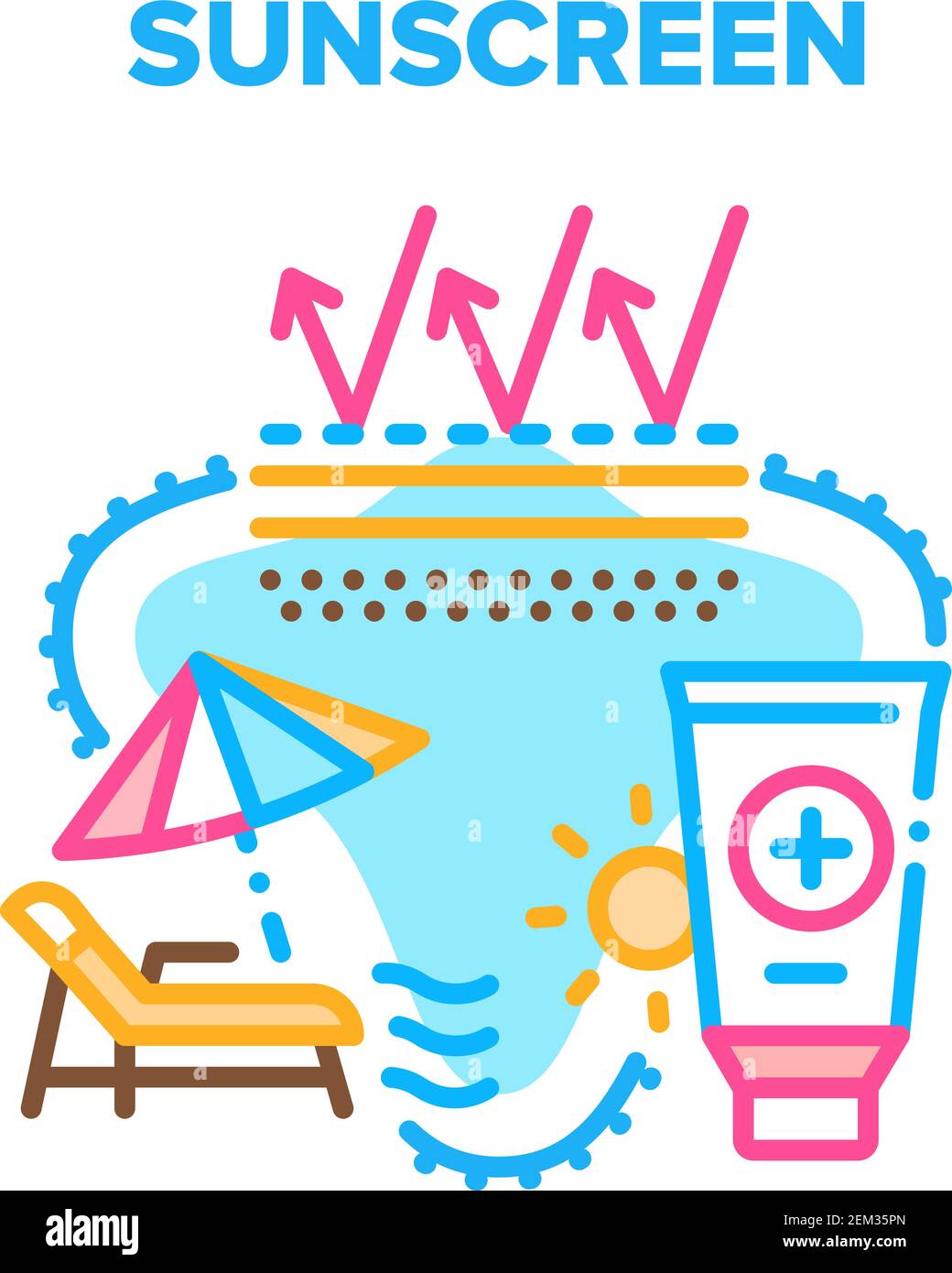 Sunscreen Cream Vector Concept Color Illustration Stock Vector Image ...