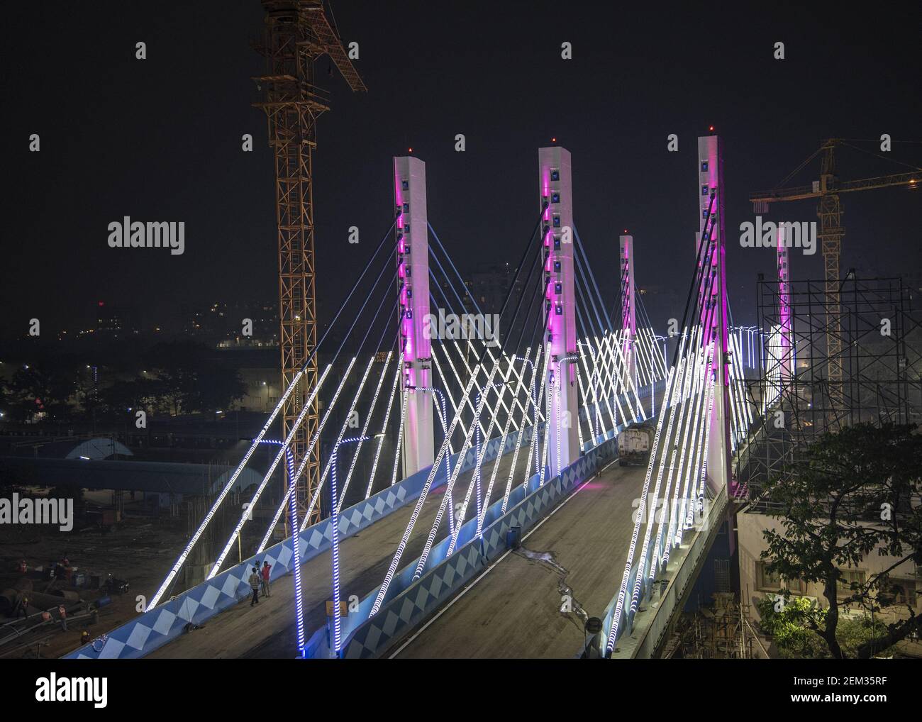 Different view of newly built Majerhat bridge just on the penultimate ...