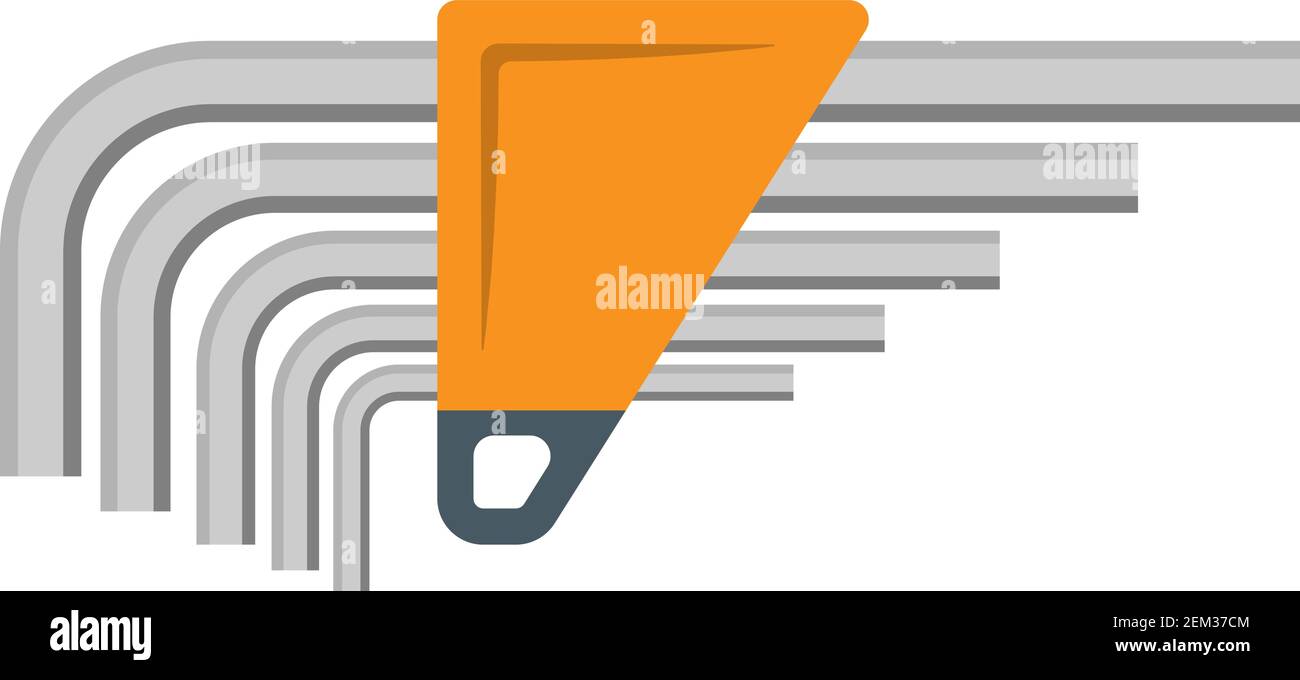 Allen wrench hex key icon flat vector isolated on white Stock Vector ...