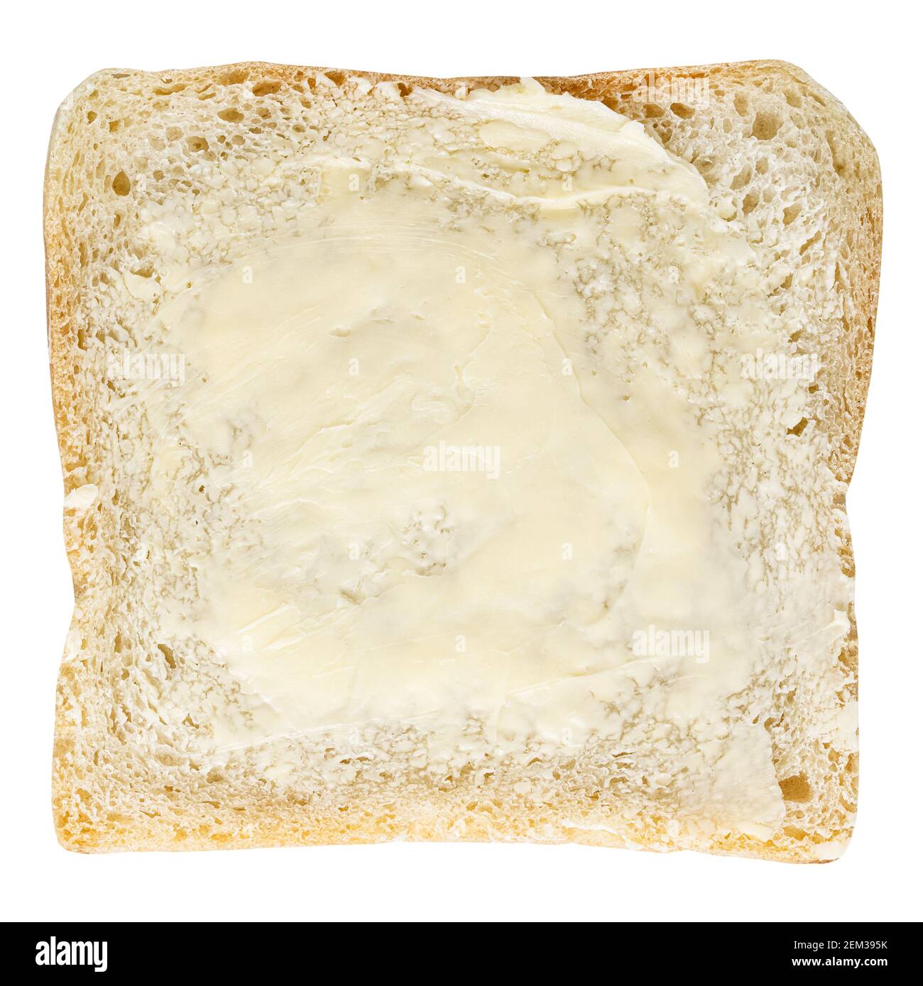 bread and butter. Toast with butter isolated on white background Stock ...