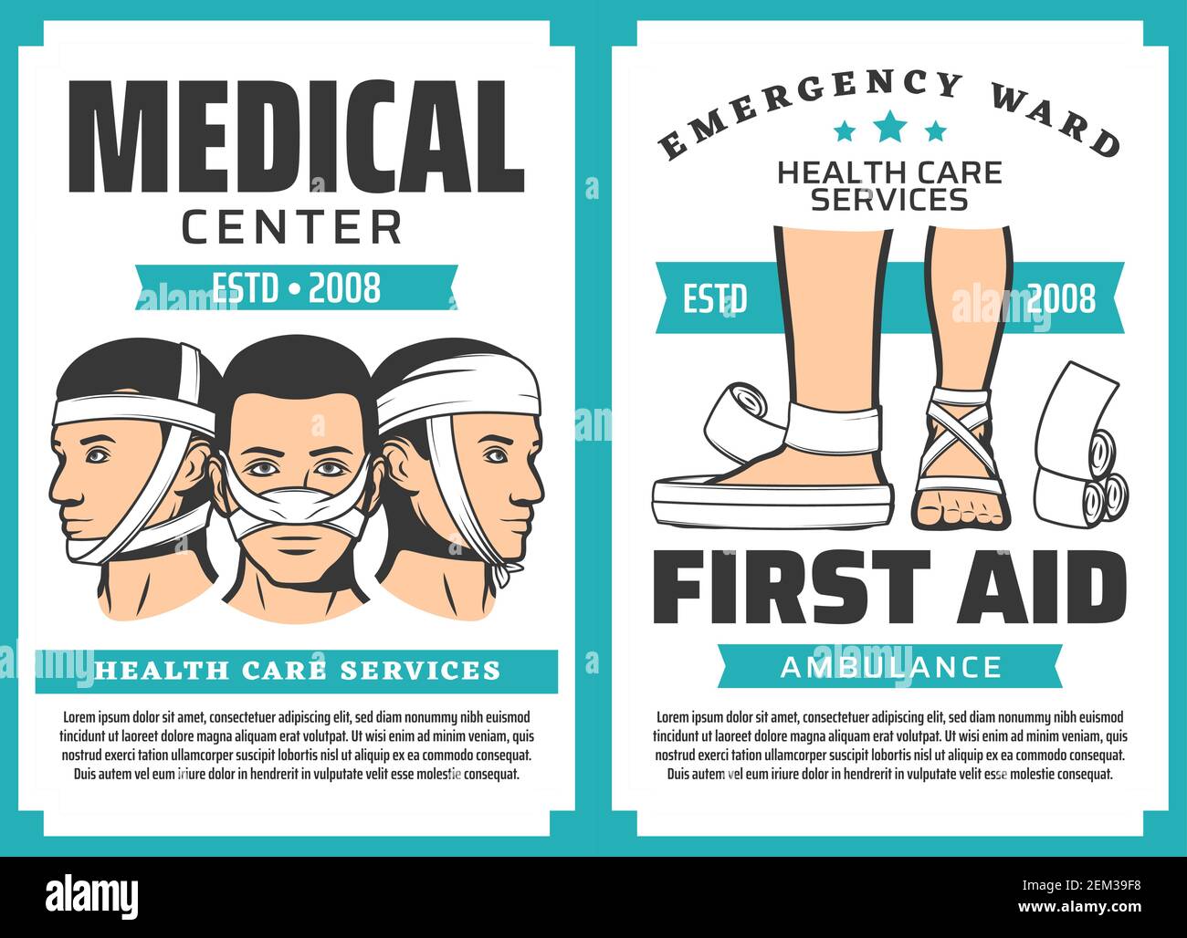 Medical emergency clinic, first aid center ambulance and hospital ...