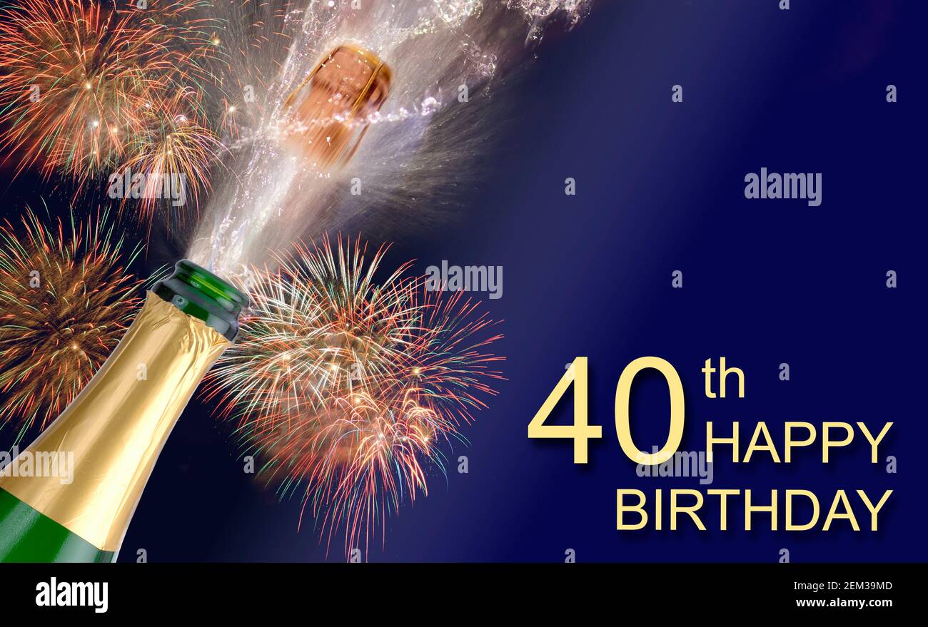 congratulations to the 40th birthday Stock Photo - Alamy