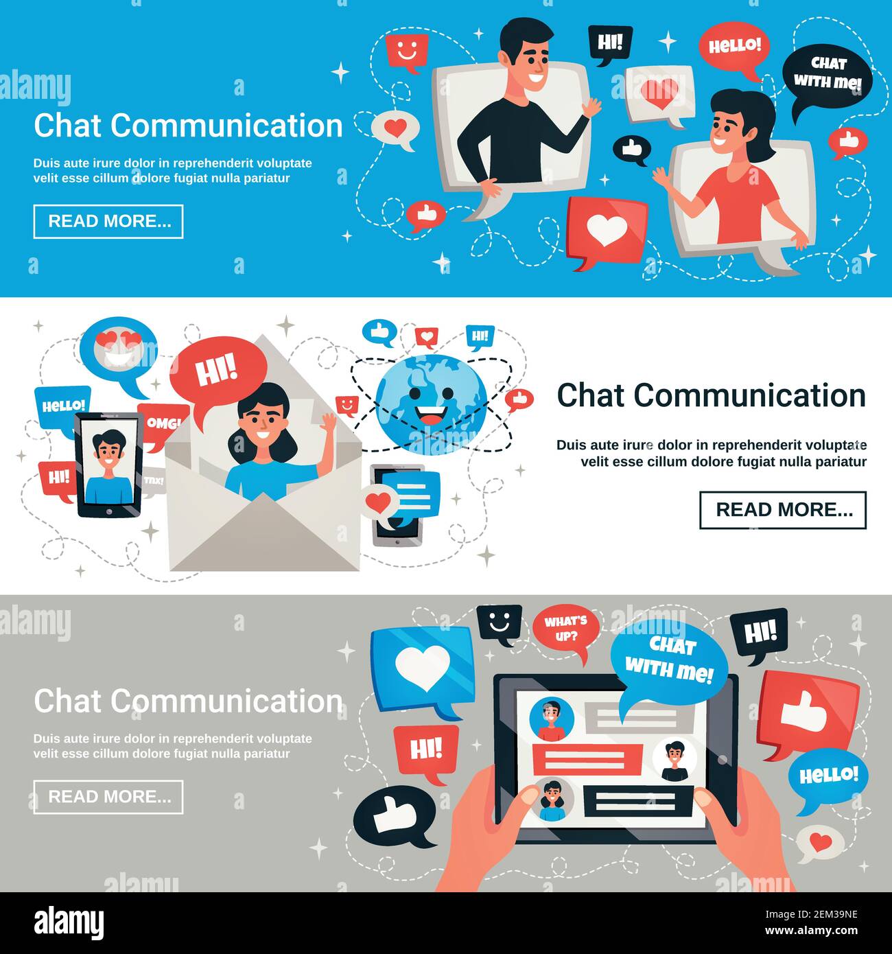 Dynamic interactive communication chat messages symbols with electronic ...