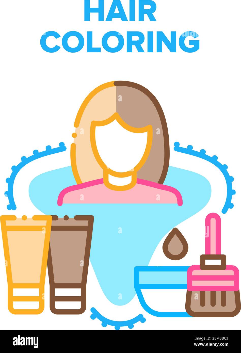 Hair coloring process brush Cut Out Stock Images & Pictures - Alamy