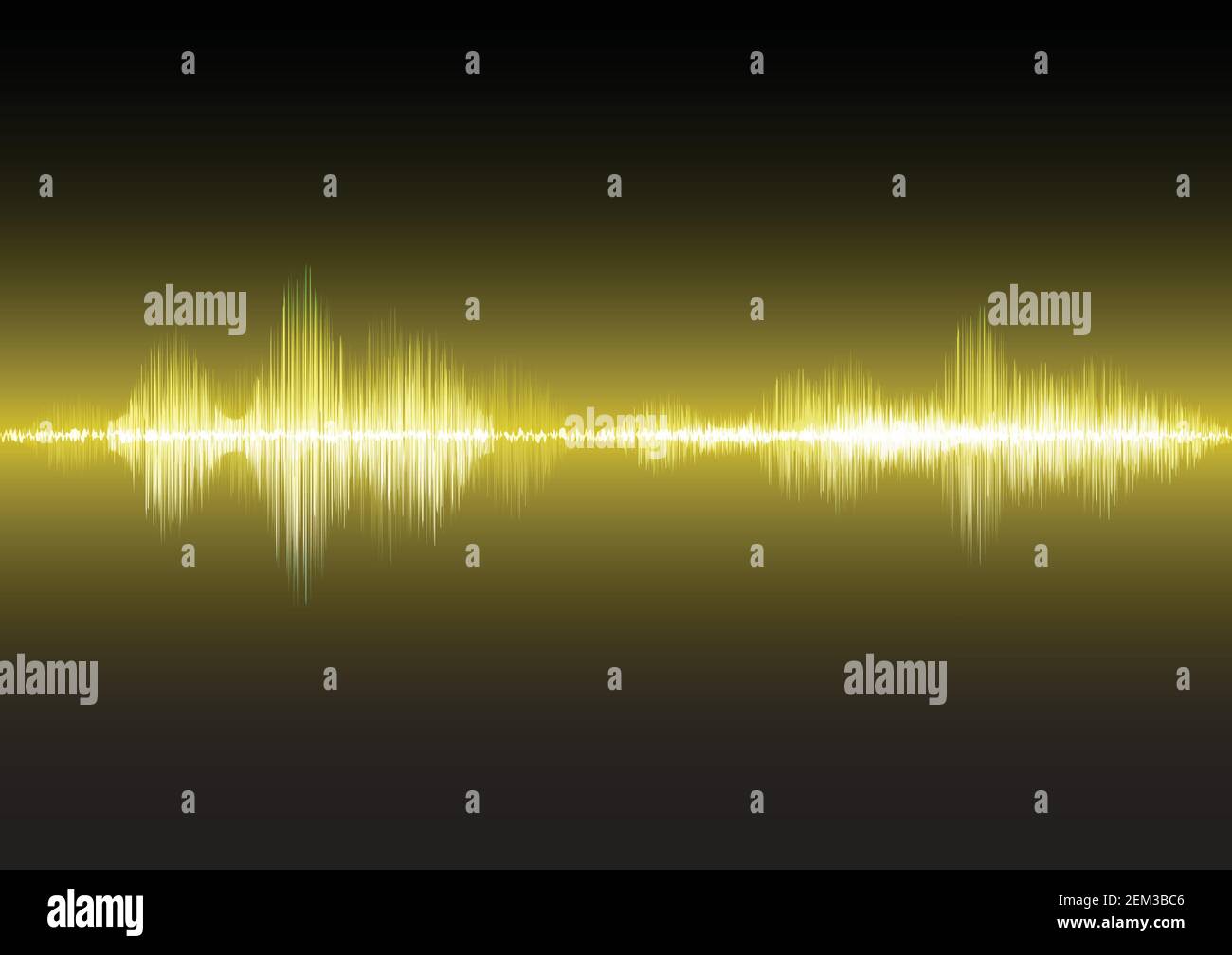 Yellow sound waves glow light, stock vector Stock Vector Image & Art ...