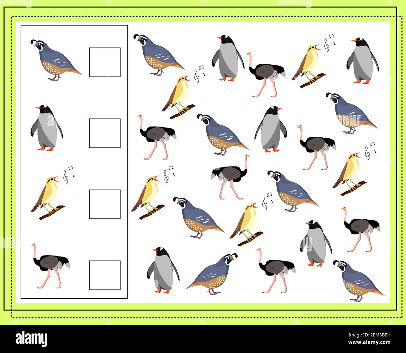 Game for children count how many of them. Math game for preschool and ...