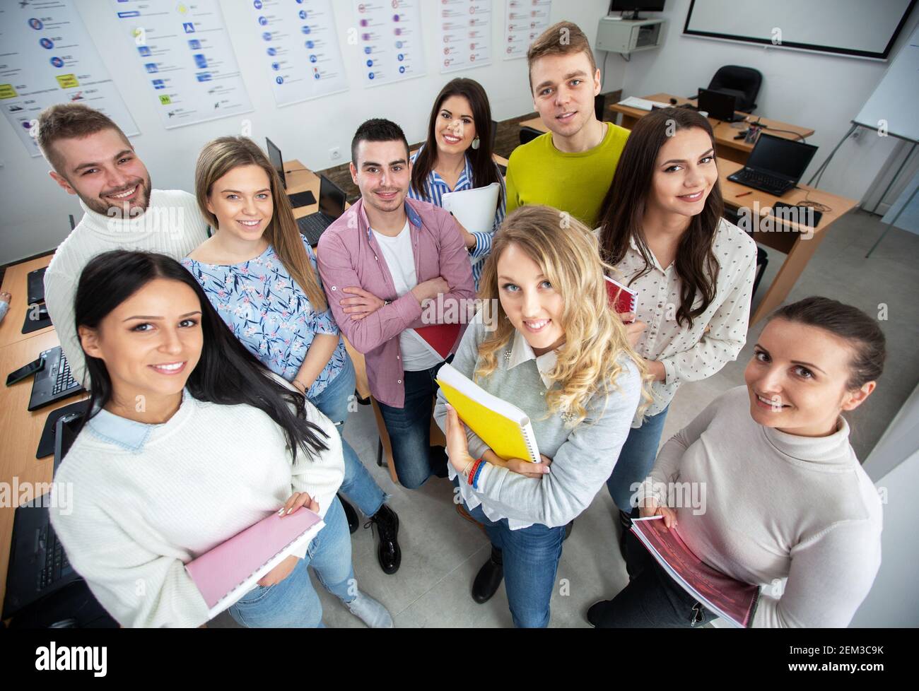 Picture of young people in the classroom, concept of education Stock ...
