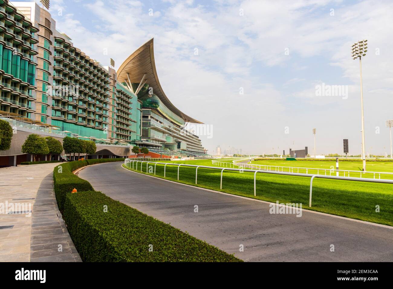Dubai, UAE - 02.21.2021 Meydan hotel and racecourse Stock Photo - Alamy