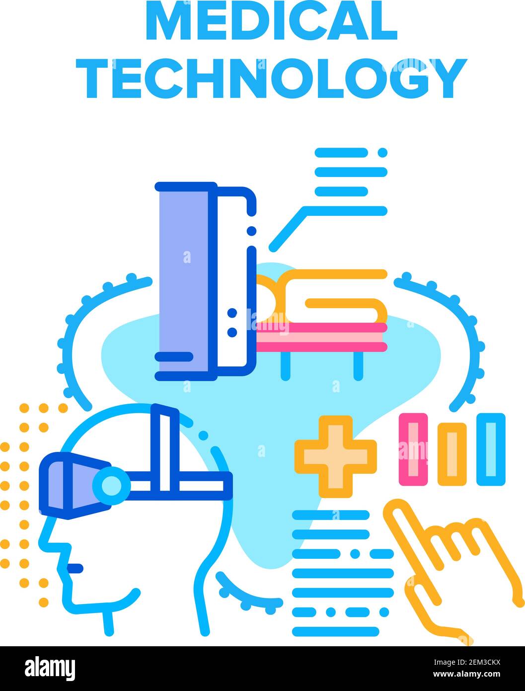 Medical Technology Hospital Vector Concept Color Stock Vector Image ...