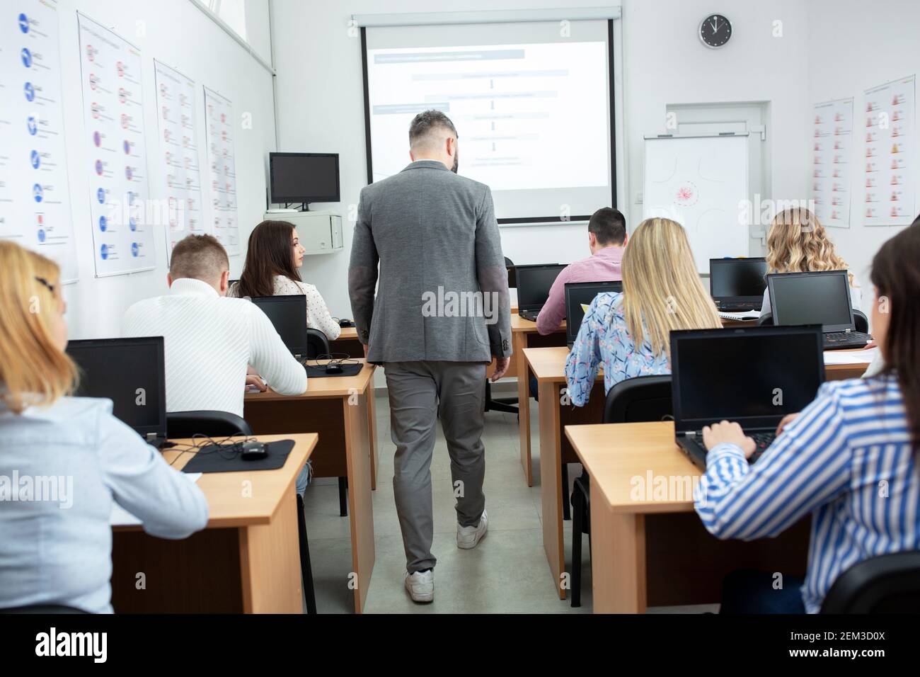 Classroom, students, driving instructor, traffic rules, future drivers ...
