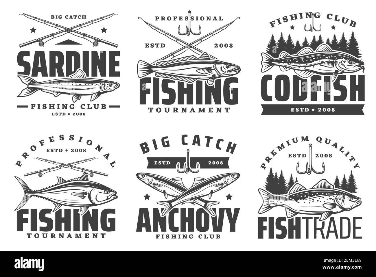 Fishing trophies Stock Vector Images - Alamy