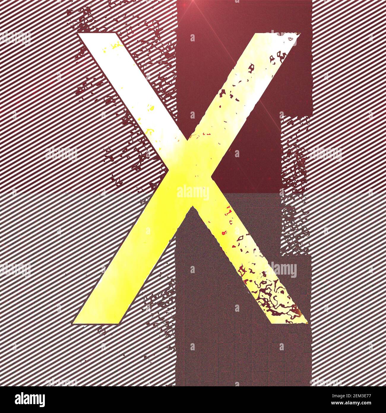 square graphic with the upper-case character X as capital letter Stock ...