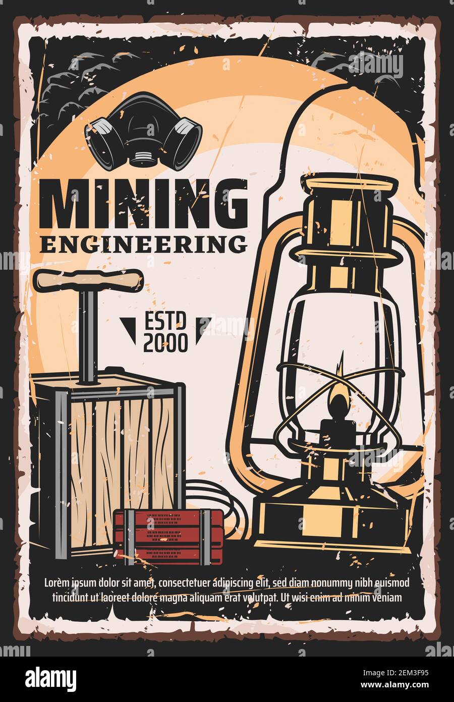 Mining, coal extraction and mine excavation engineering vintage retro ...