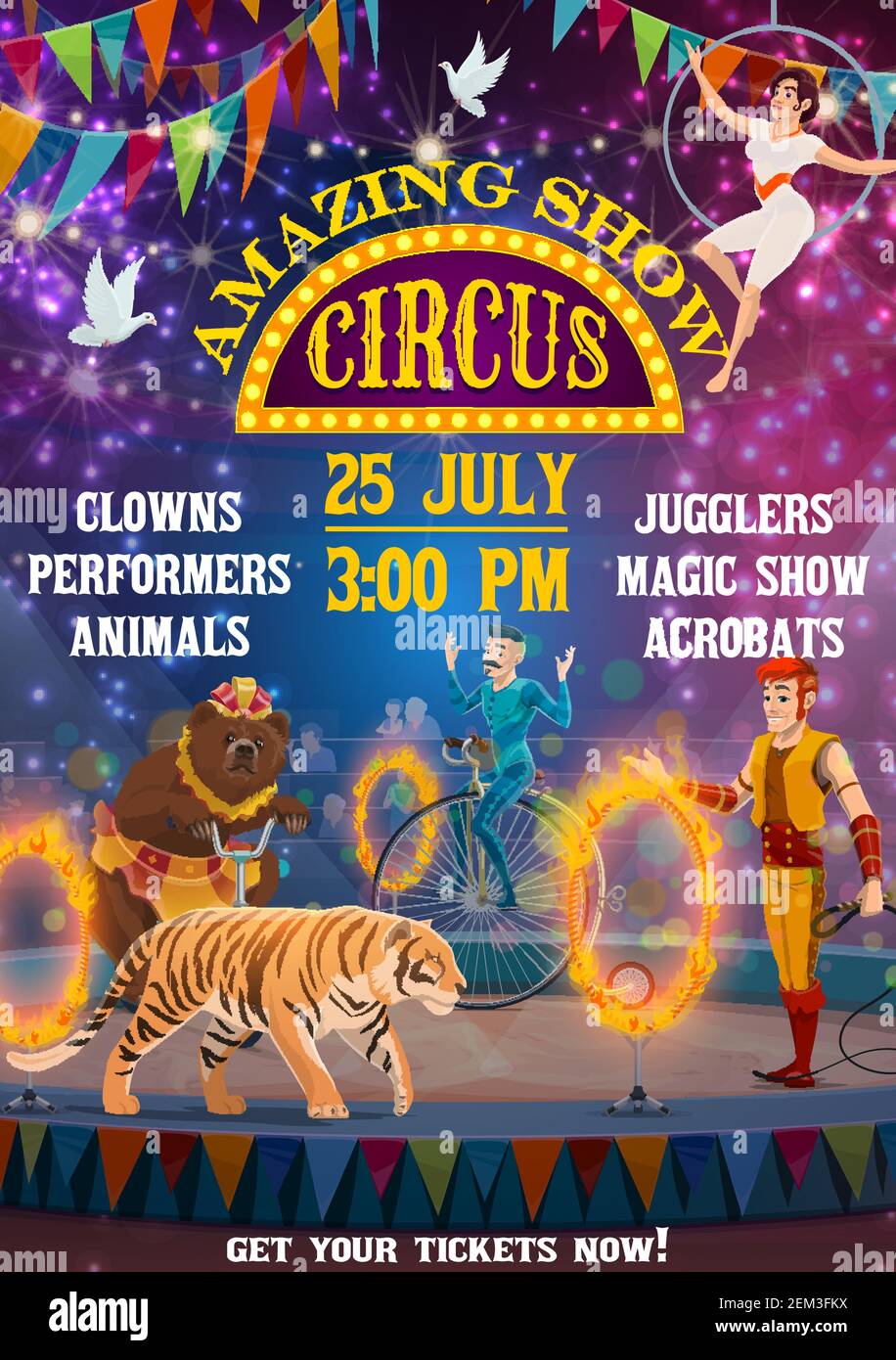 Vintage Circus Tiger