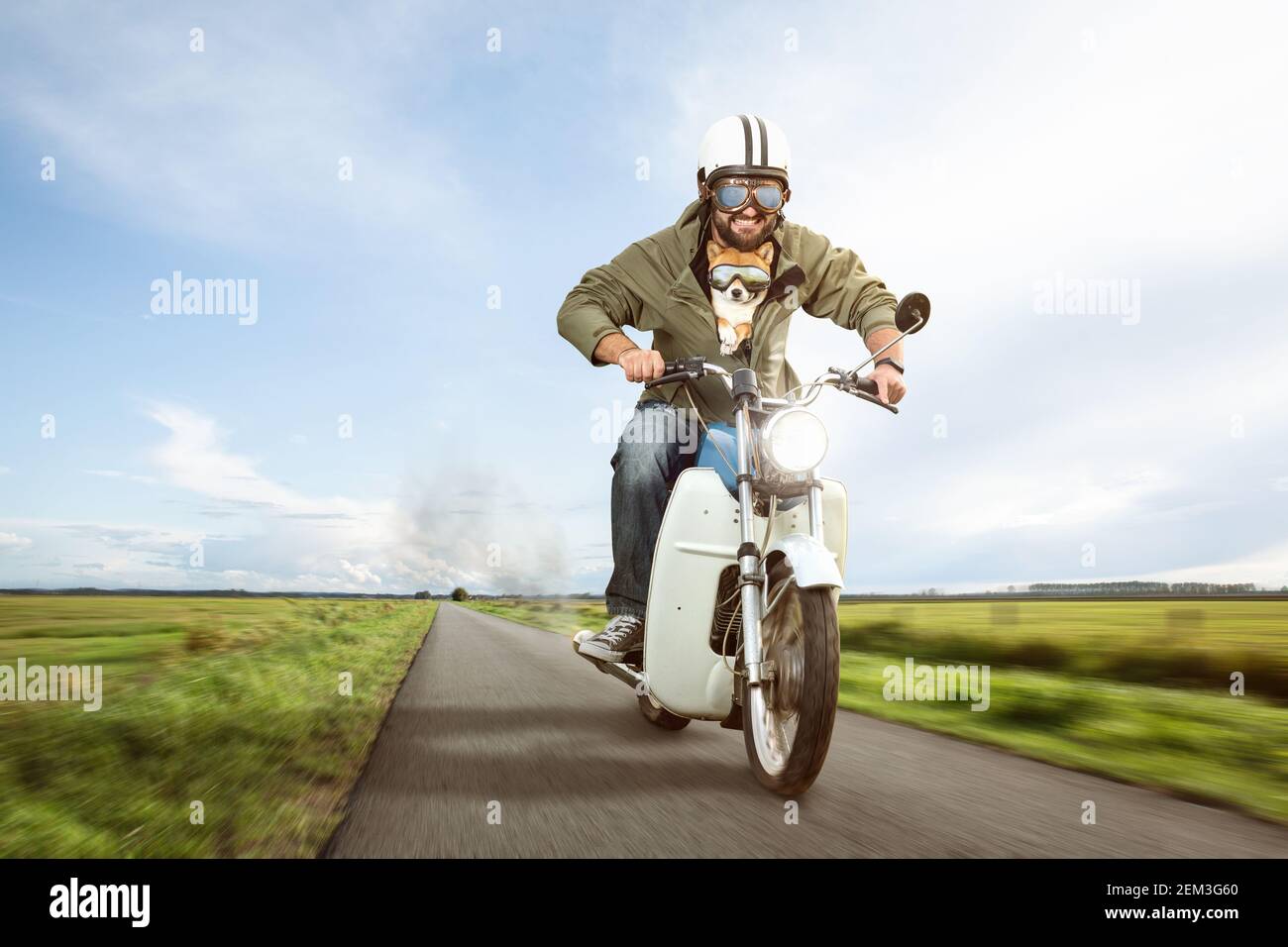 Funny biker hi-res stock photography and images - Alamy