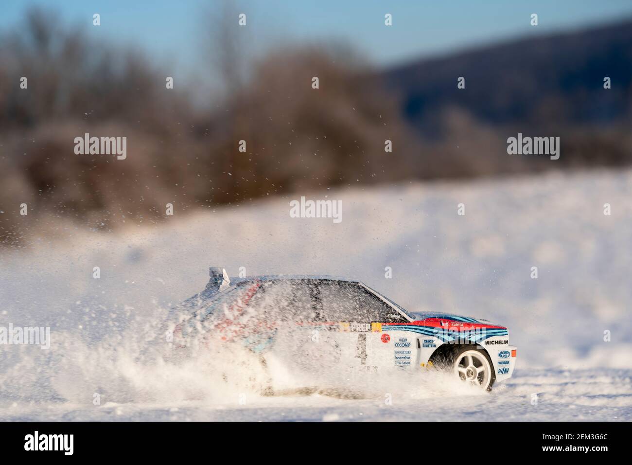 driving RC car is big fun. Game for children and adults. training for ...