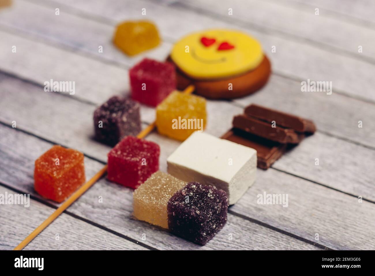 gingerbread in the form of a smiley on a stick marmalade sweets dessert ...