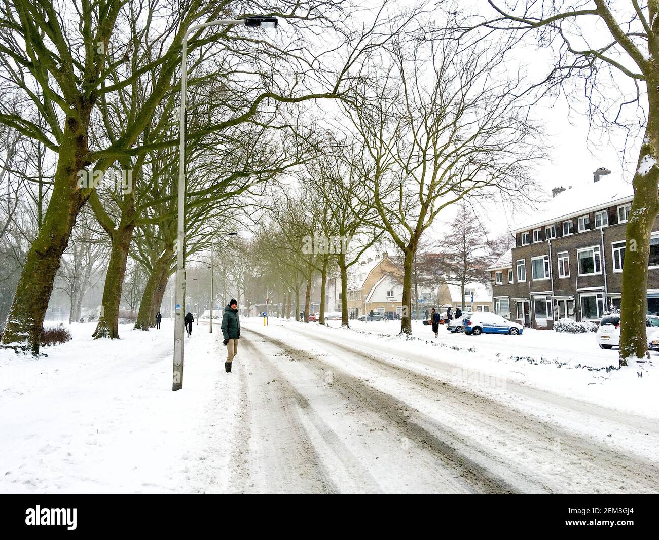 Winter in the streets of Delft Stock Photo - Alamy