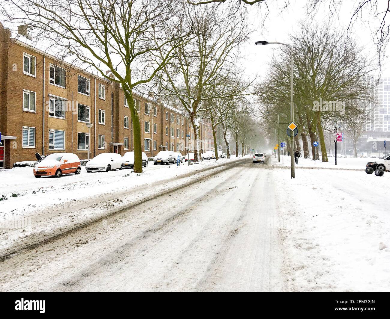 Winter in the streets of Delft Stock Photo - Alamy