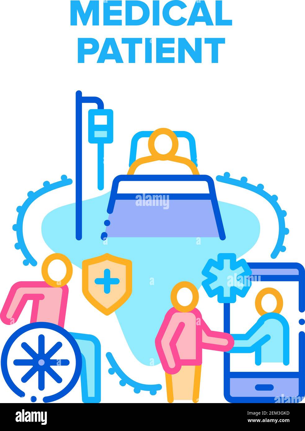 Medical Patient Vector Concept Color Illustration Stock Vector Image ...