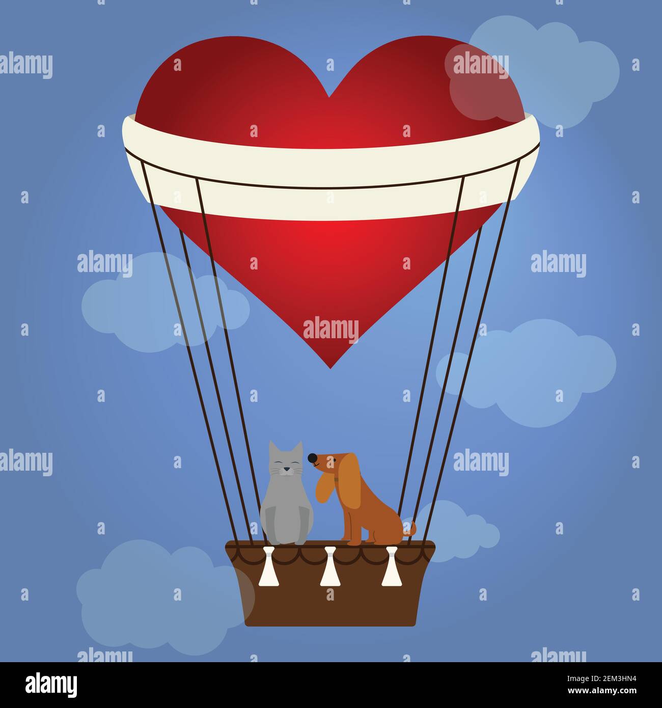 Cute cat dog in Stock Vector Images - Alamy