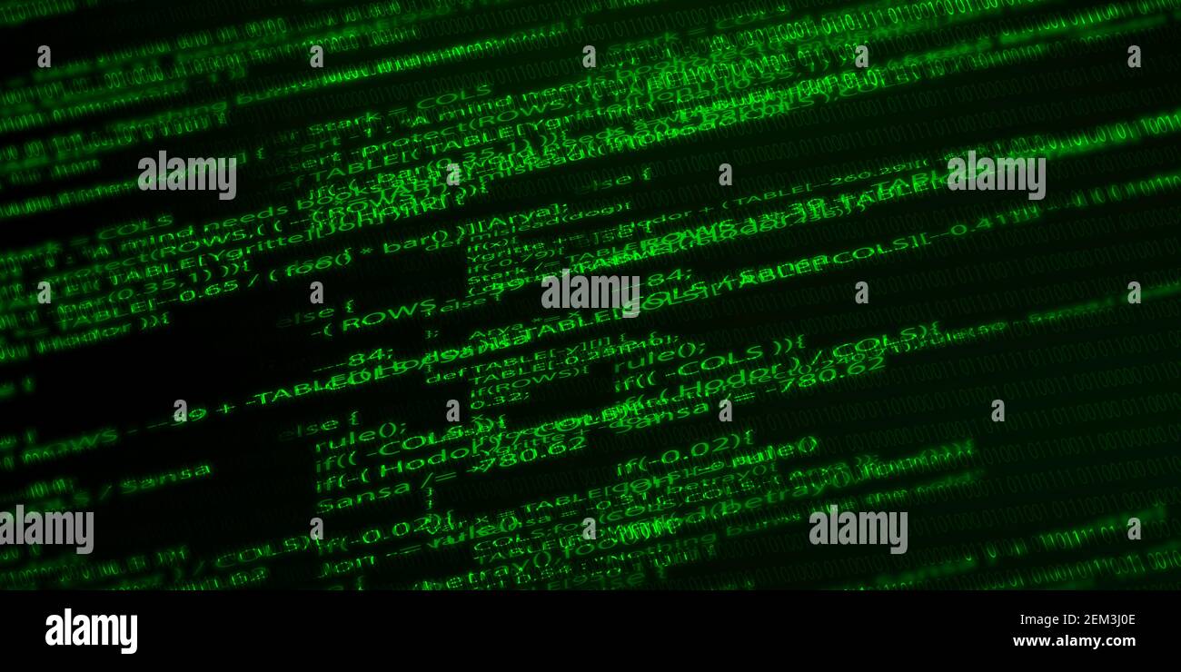 Green Abstract Hacking Background With Code And Binary Digits Abstract Hacking Backdrop Design