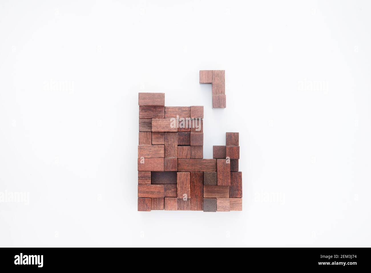 Geometric shapes in top view, creative and logical thinking concept ...
