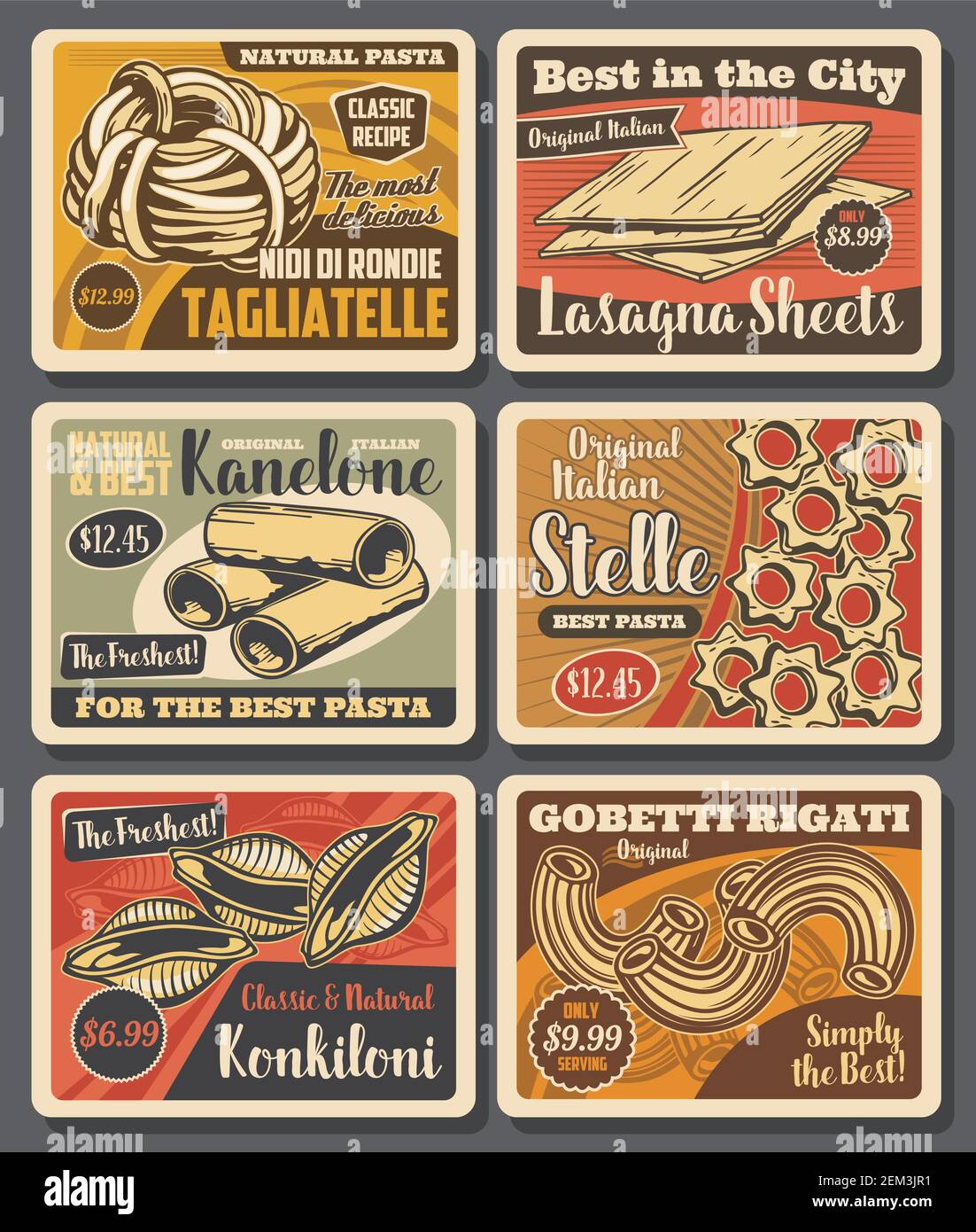 Pasta and macaroni vector design with Italian food of cannelloni tubes ...
