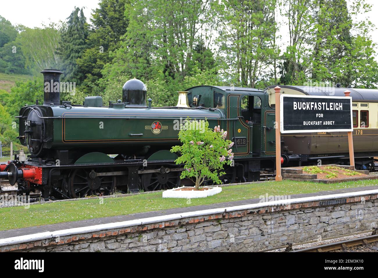 A 4600 Class 0-6-0 Pannier Tank locomotive of South Devon Railway with ...