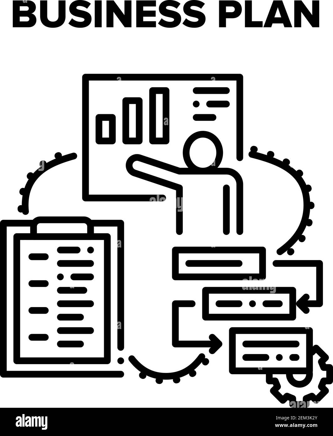 Business Plan Vector Black Illustrations Stock Vector Image & Art - Alamy
