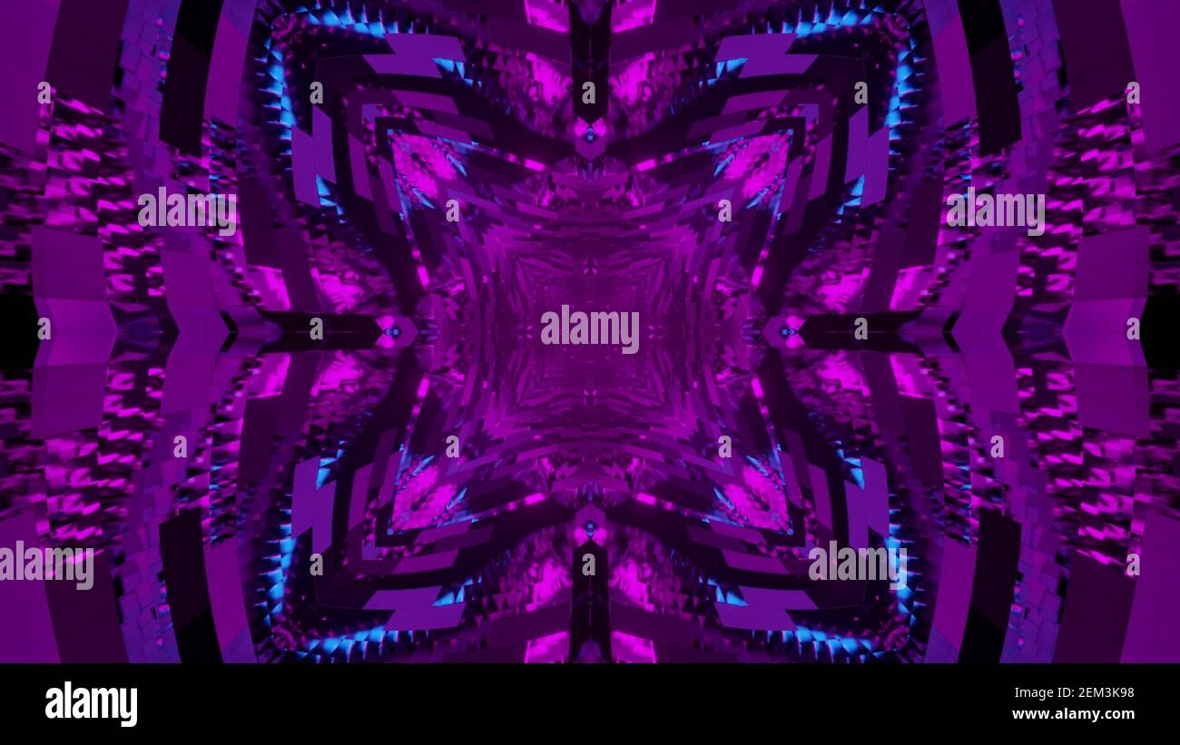 Abstract geometric 3d illustration of purple rhombus patterns Stock ...