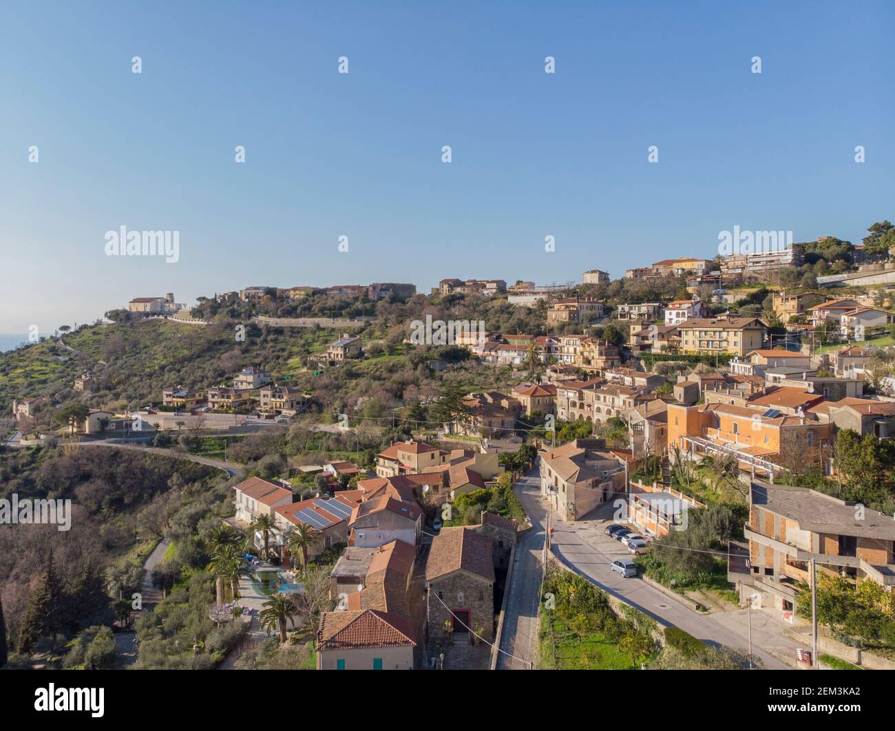 Torchiara aerial view, Cilento National Park, Italy Stock Photo - Alamy