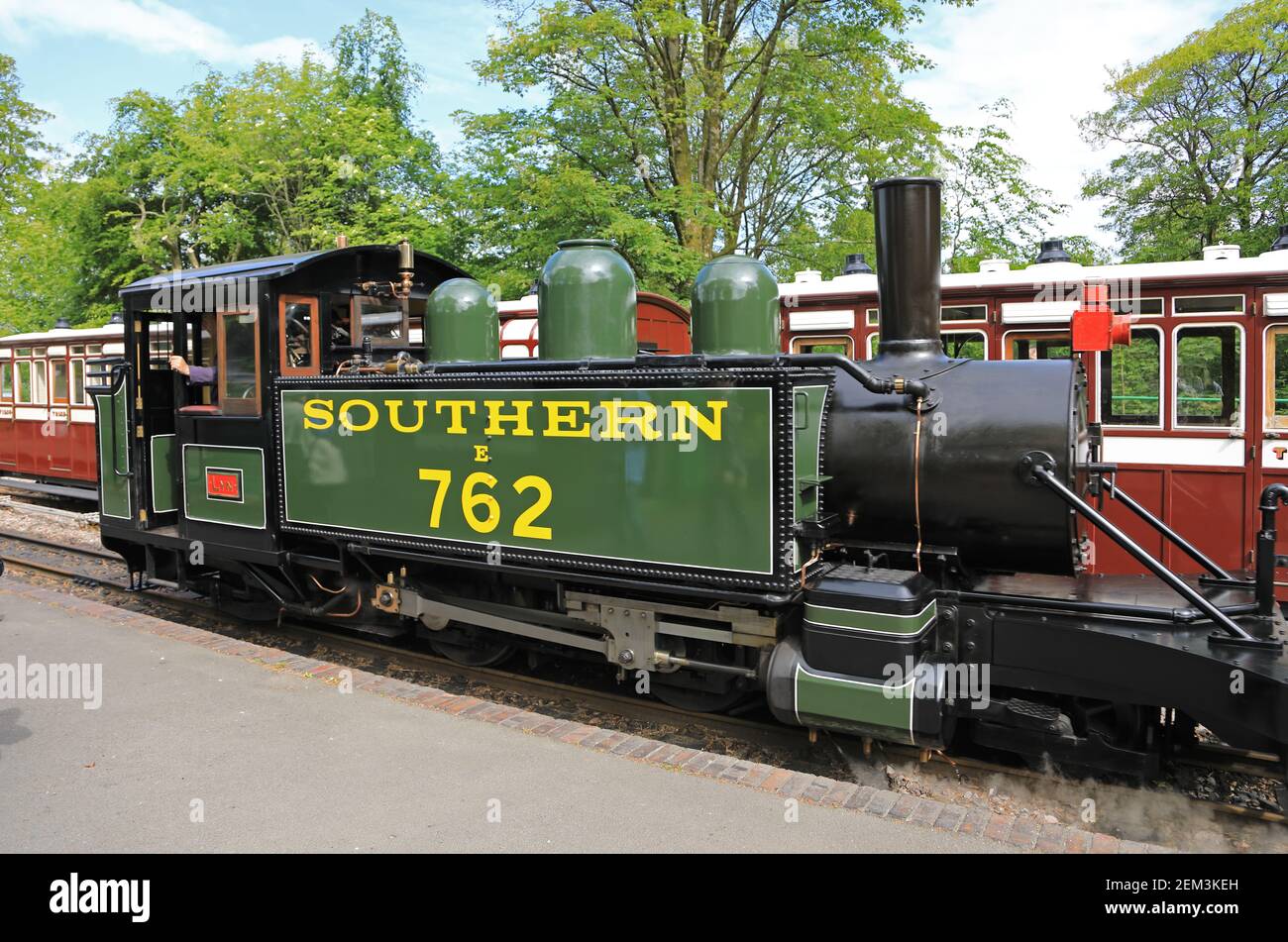 The 2-4-2 Tank locomotive of the Lynton and Barnstaple Railway at Woody ...