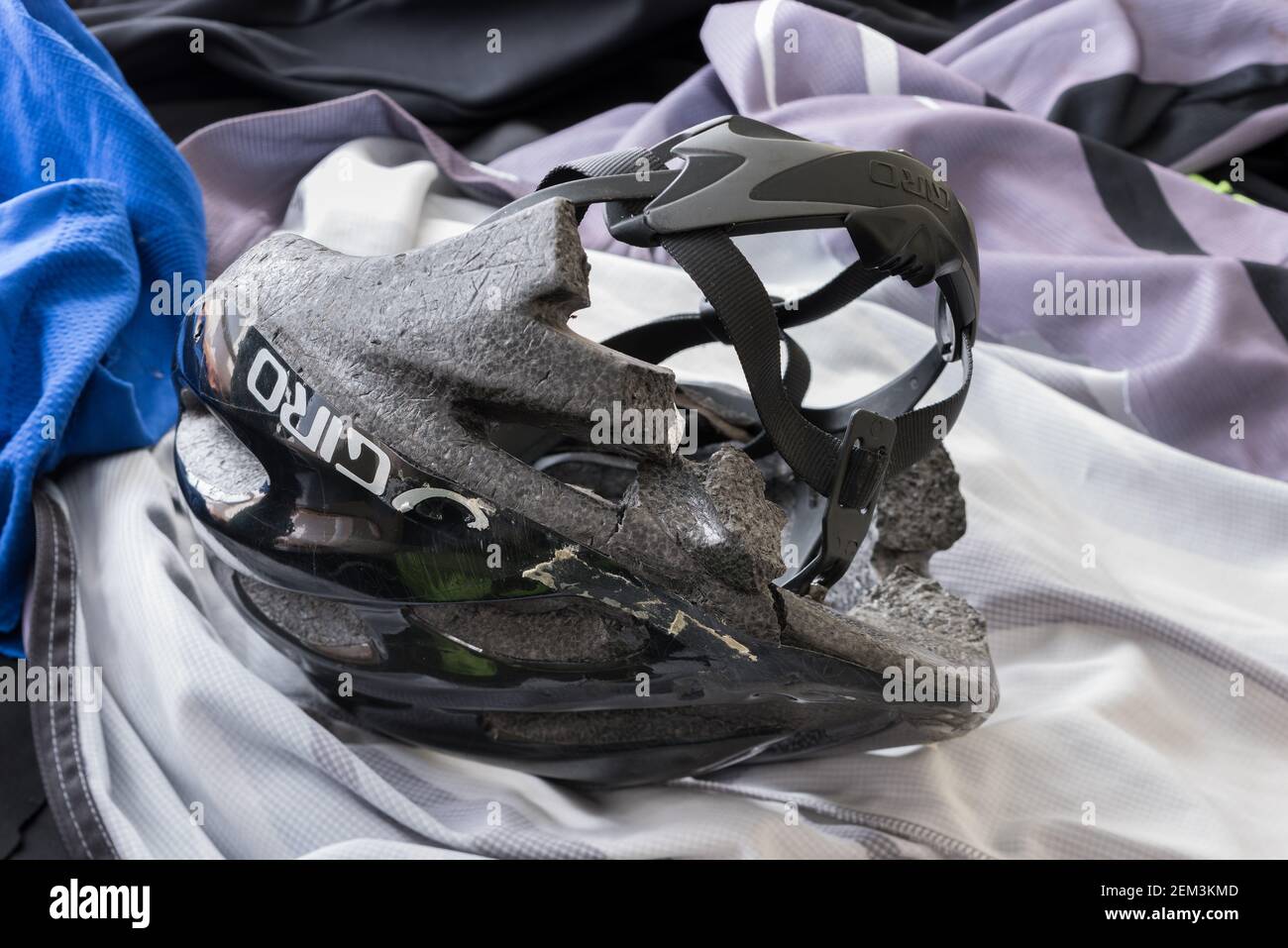 Broken cycle helmet hi-res stock photography and images - Alamy