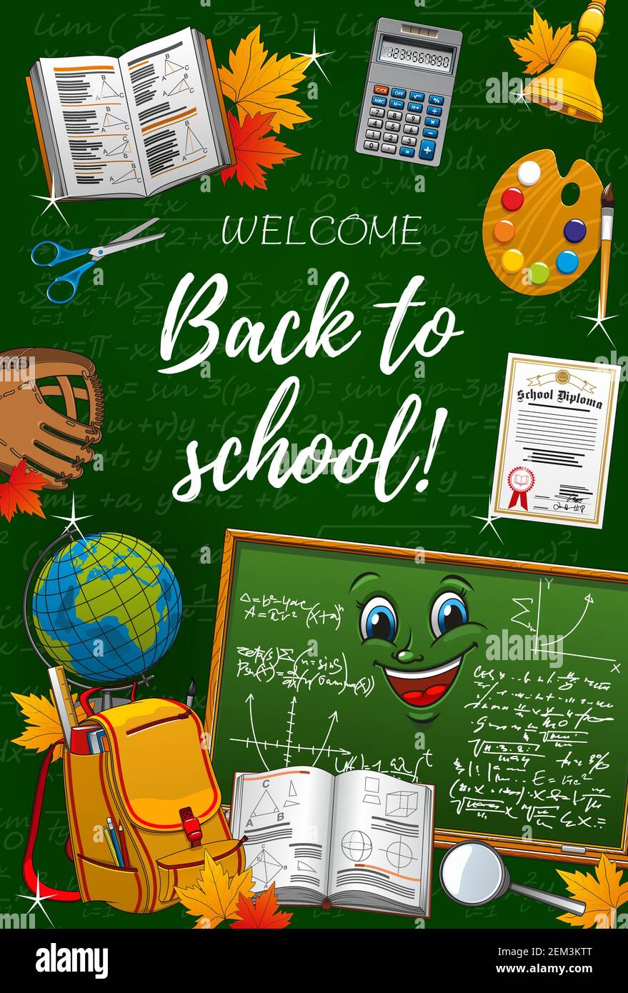 Welcome back to school, first September invitation to start new ...