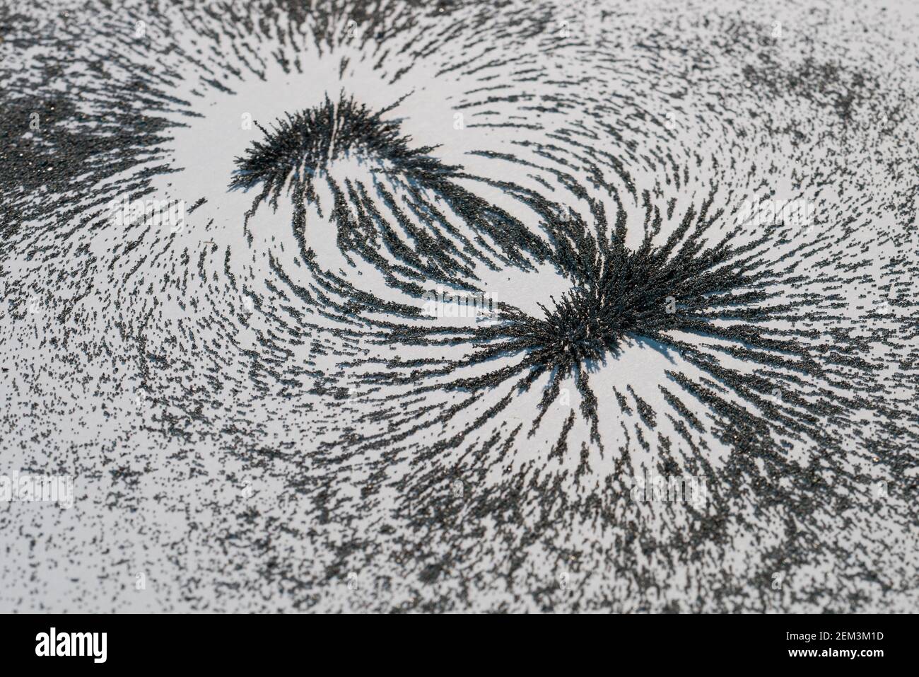 Magnetic field lines concept with bar magnet attraction and repulsion ...