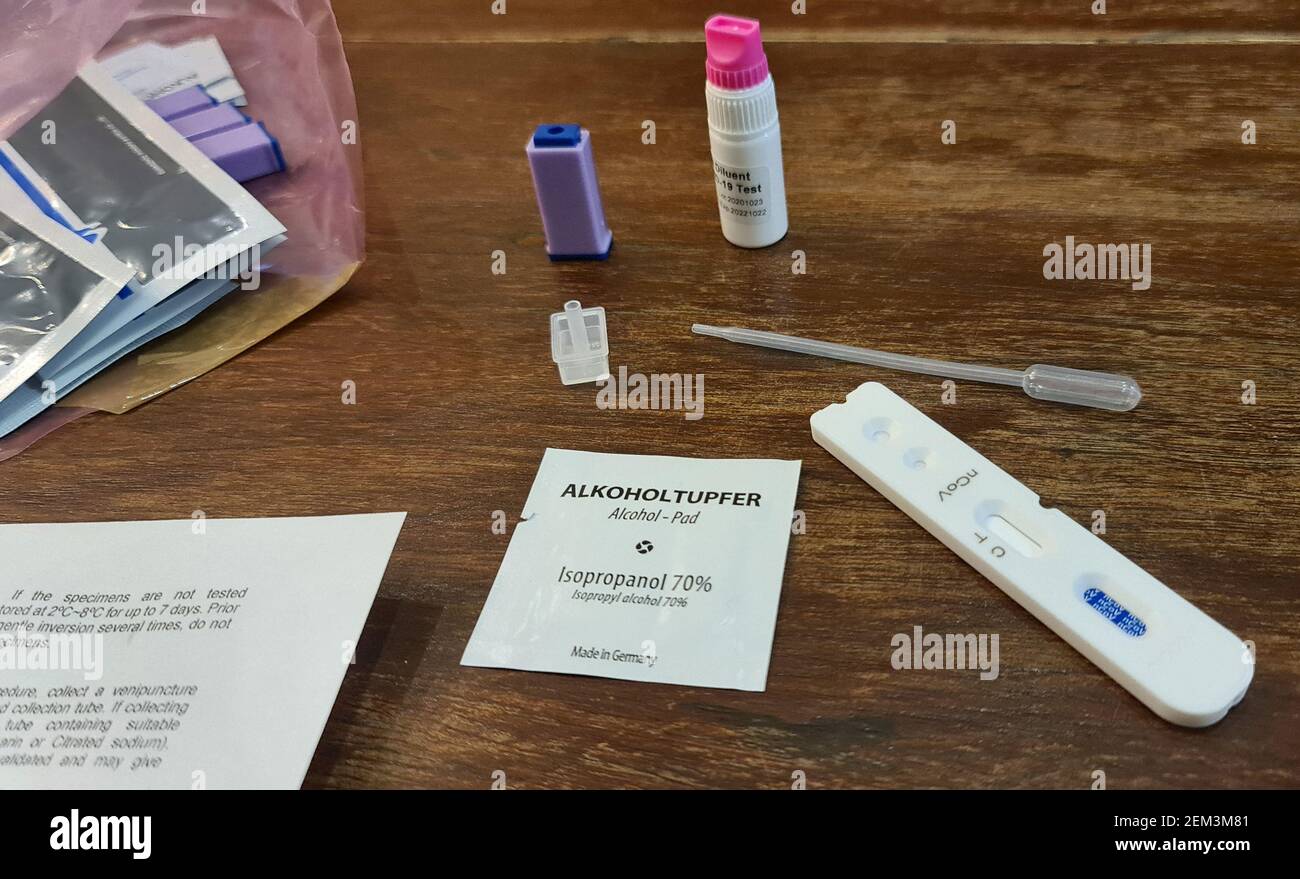 Covid-19 quick test, Germany Stock Photo - Alamy