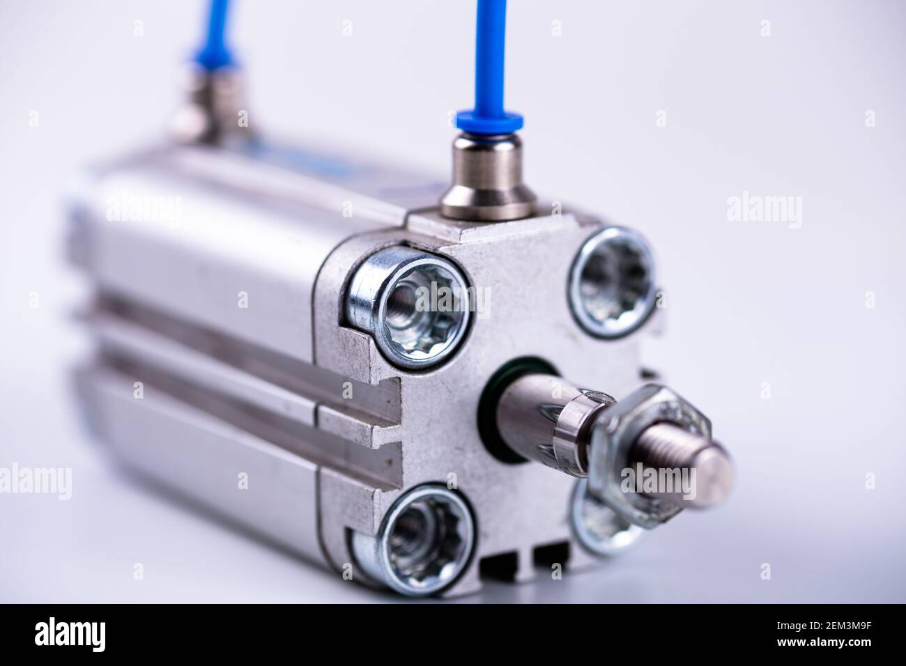 Details from an automated industrial plant in the field of compressed ...