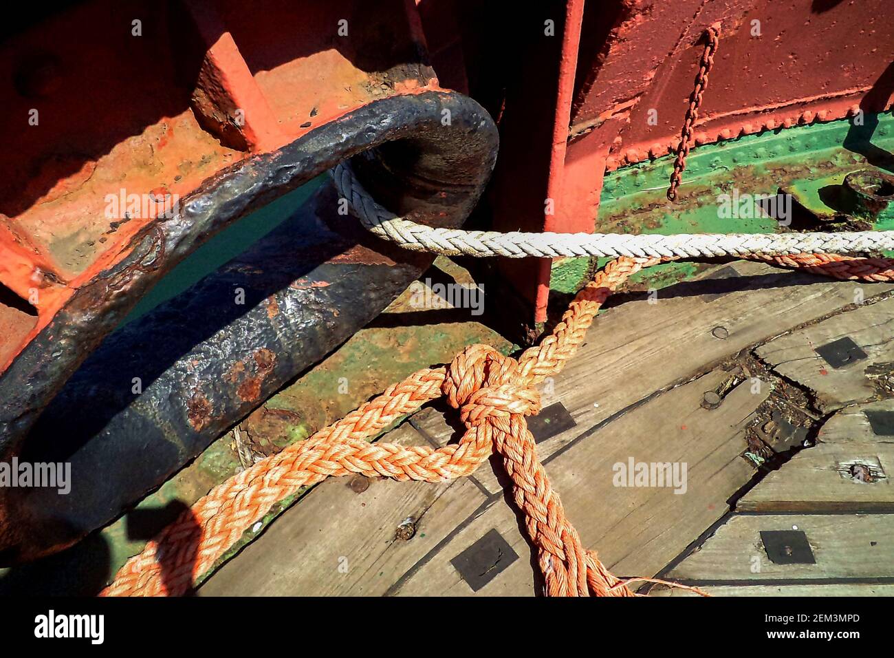 Old Boat Deck Stock Photo - Alamy
