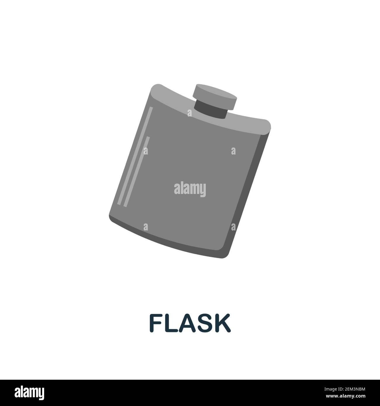 Flask flat icon. Color simple element from wild west collection ...