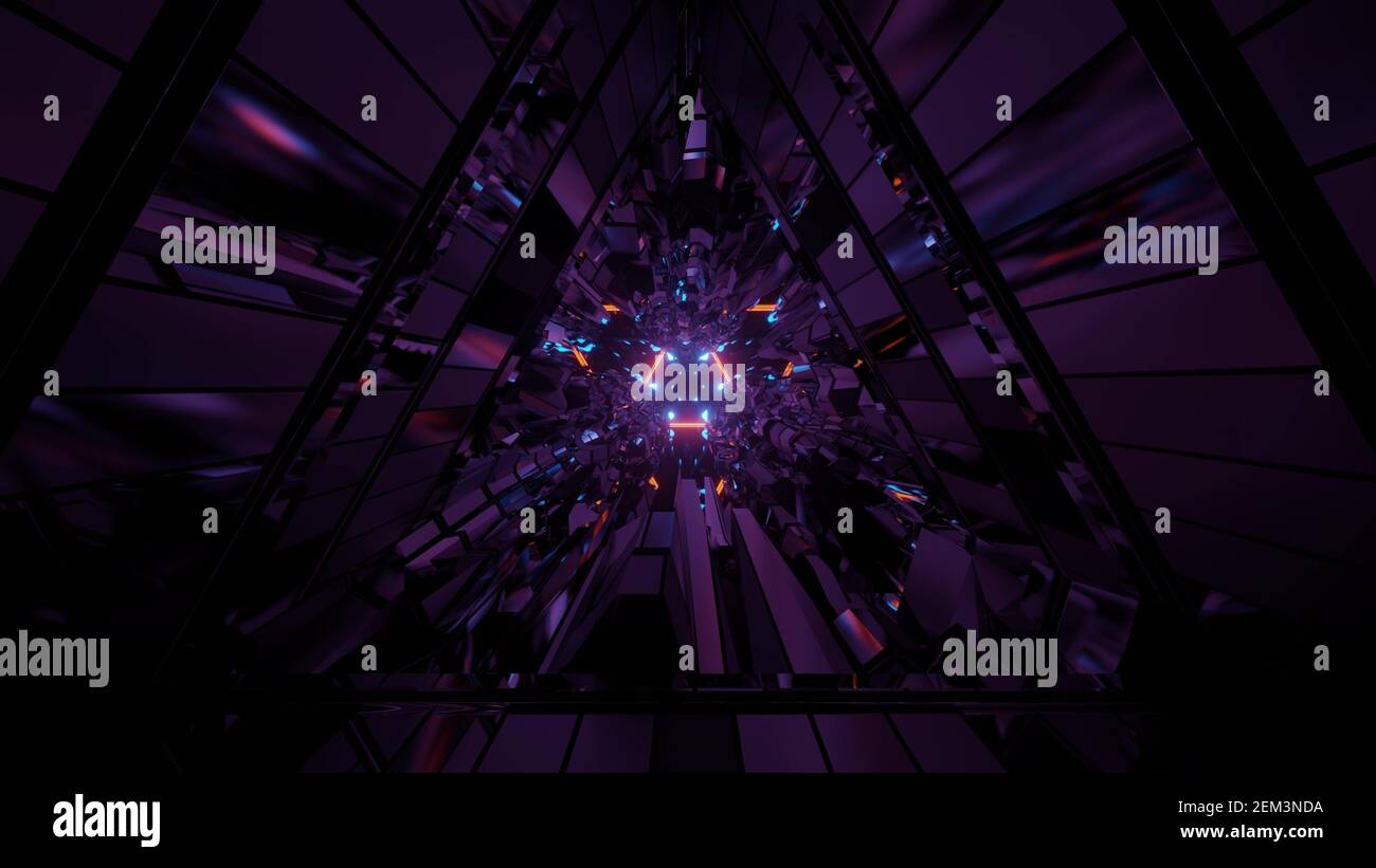 3d illustration of dark endless corridor Stock Photo - Alamy